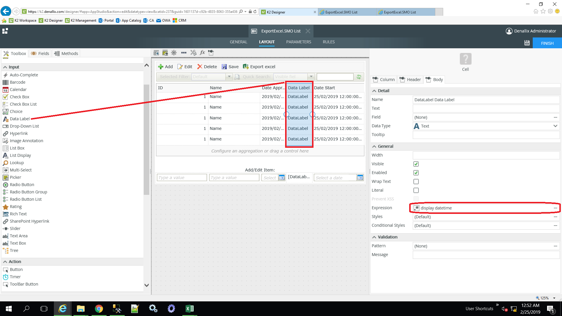 Export To Excel Function In K2 Datetime Data Is N Nintex Community